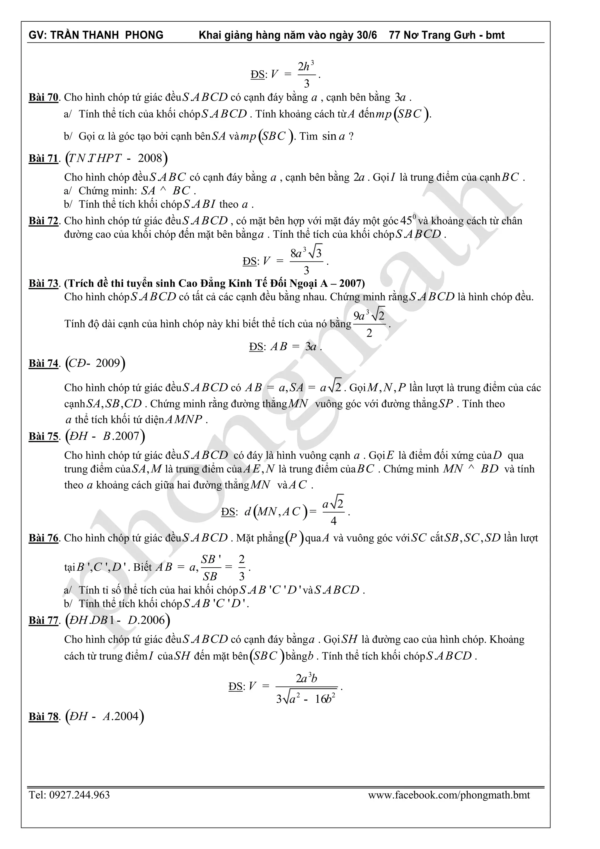 Hinh hoc khong gian | PDF