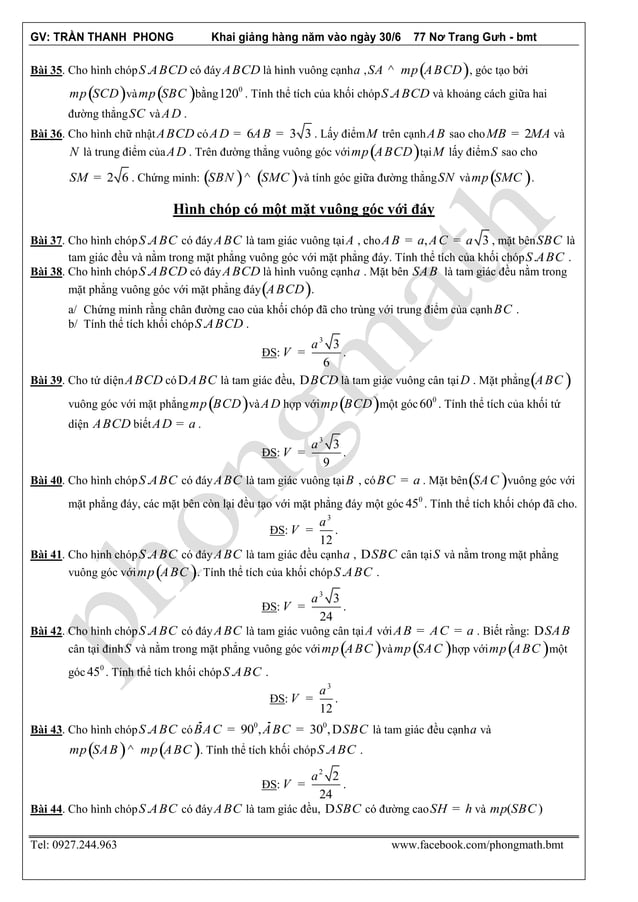 Hinh hoc khong gian | PDF