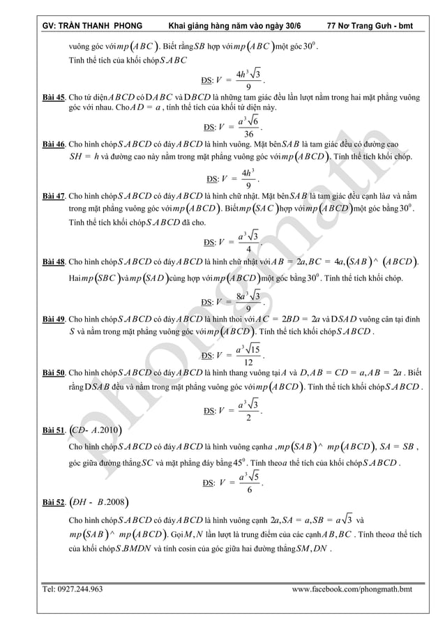 Hinh hoc khong gian | PDF