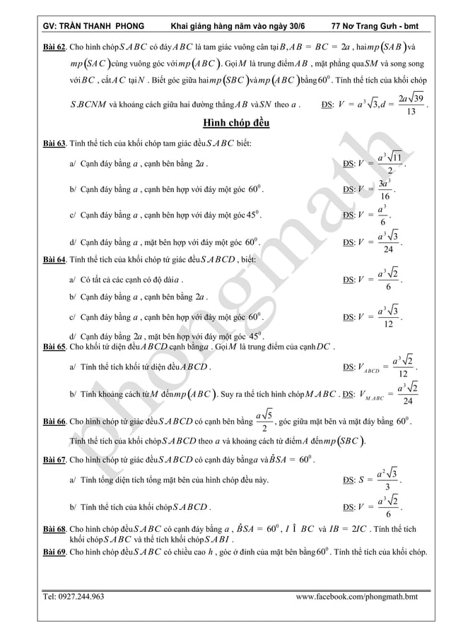 Hinh hoc khong gian | PDF