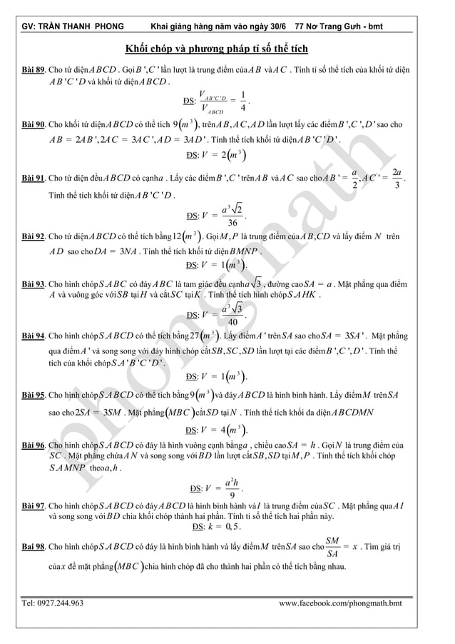 Hinh hoc khong gian | PDF