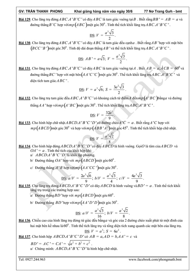 Hinh hoc khong gian | PDF