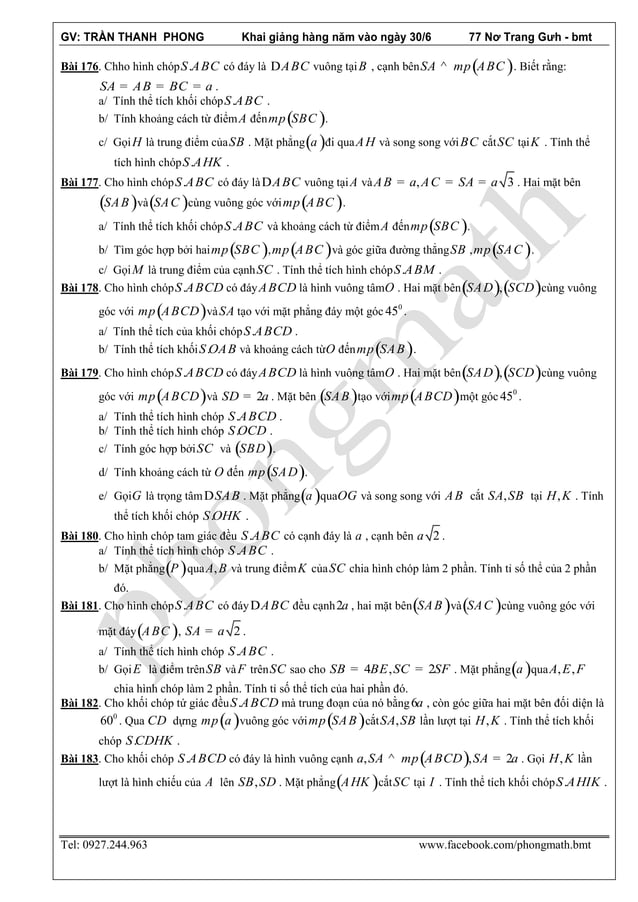 Hinh hoc khong gian | PDF