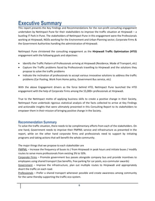 Hinjewadi Traffic Optimization Report | PDF