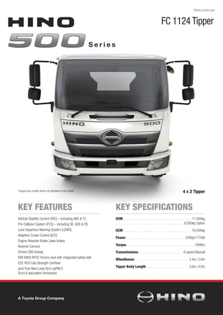 Hino 500 Specs