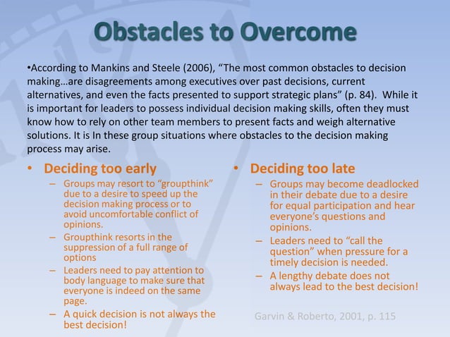Decision Making: An Essential Leadership Skill | PPTX