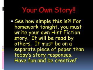 Hint fiction powerpoint keller | PPTX
