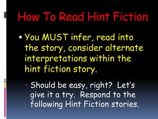Hint fiction powerpoint keller | PPT