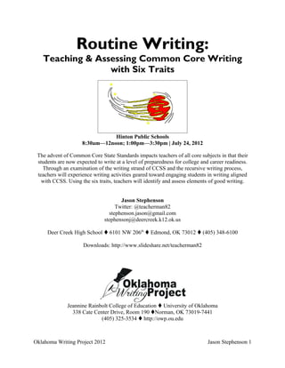 Routine Writing | DOC | Freelance Writing | Content Production