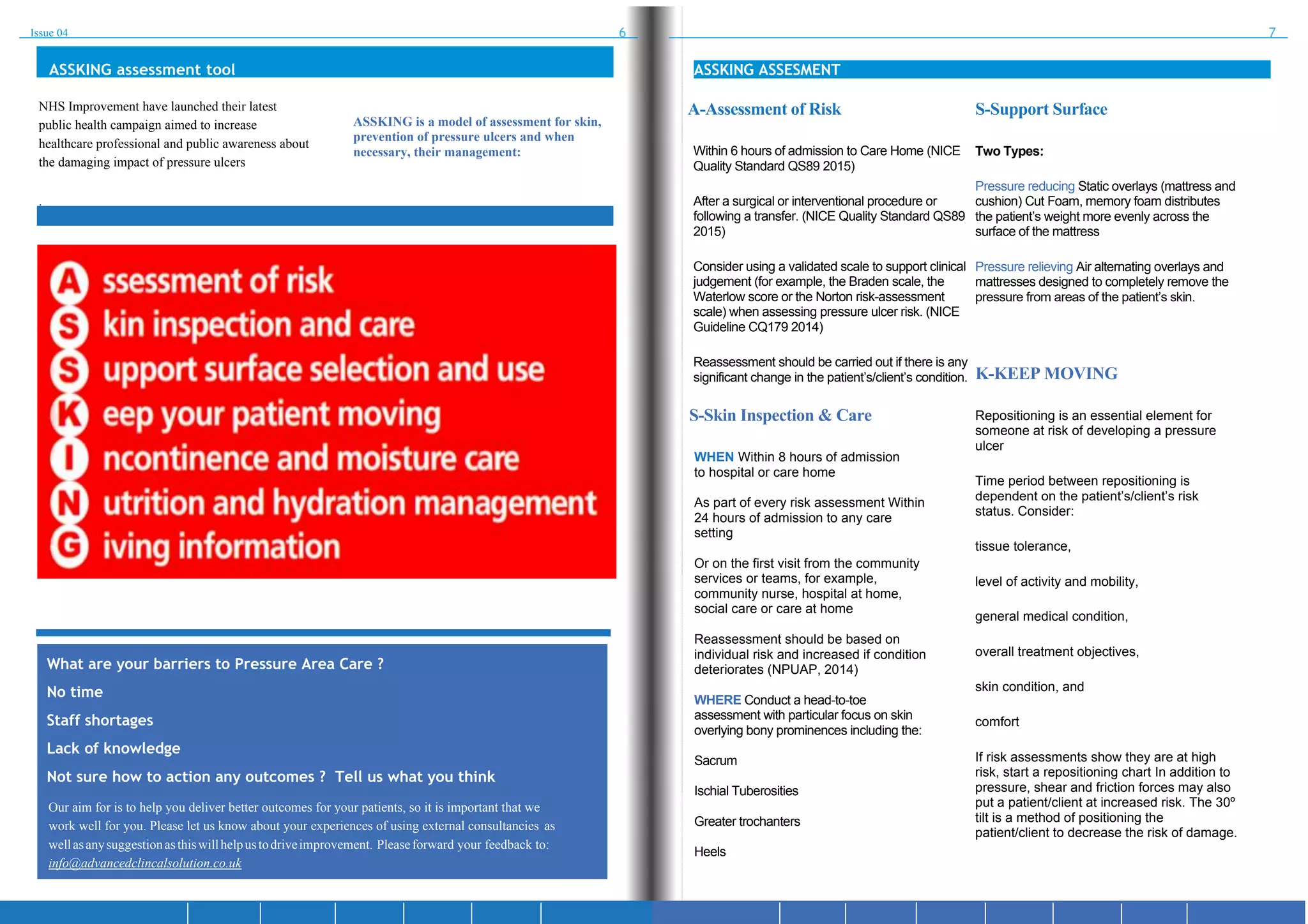 Hints and tips love the skin they're in - Pressure area care | PDF