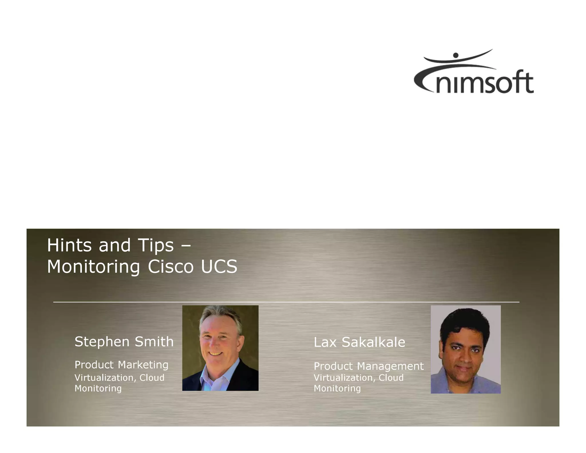 Hints and Tips for Monitoring Cisco UCS | PDF