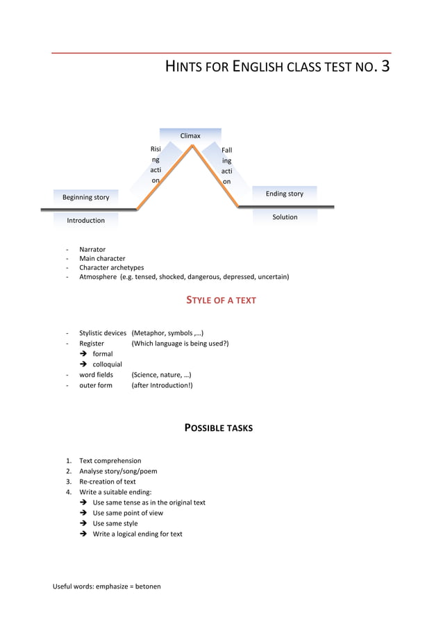 Hints for english class test no .3 | DOCX | Fiction | Books and Literature