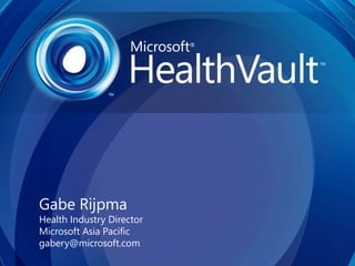 Microsoft HealthVault | PPT