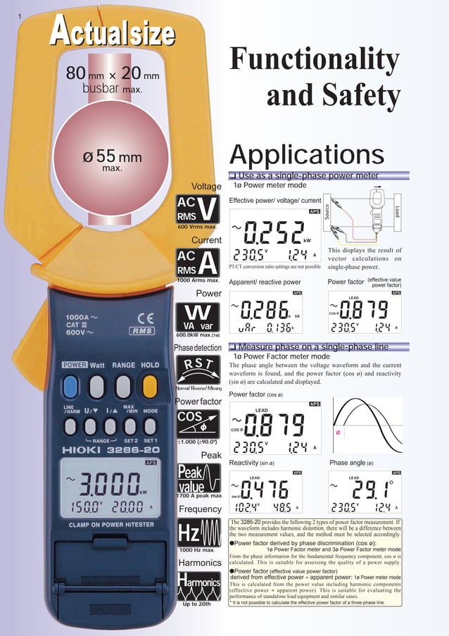 Hioki 3286 20 Clamp On Power HiTester in Bangladesh | PDF