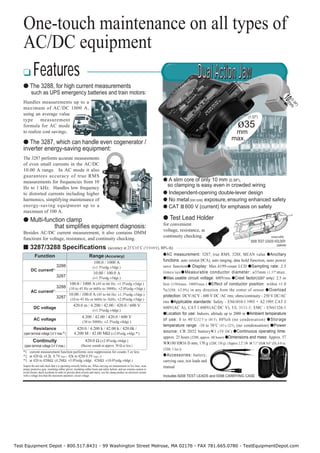 Hioki 3288 20 Clamp On AC/DC Hitester in Bangladesh | PDF