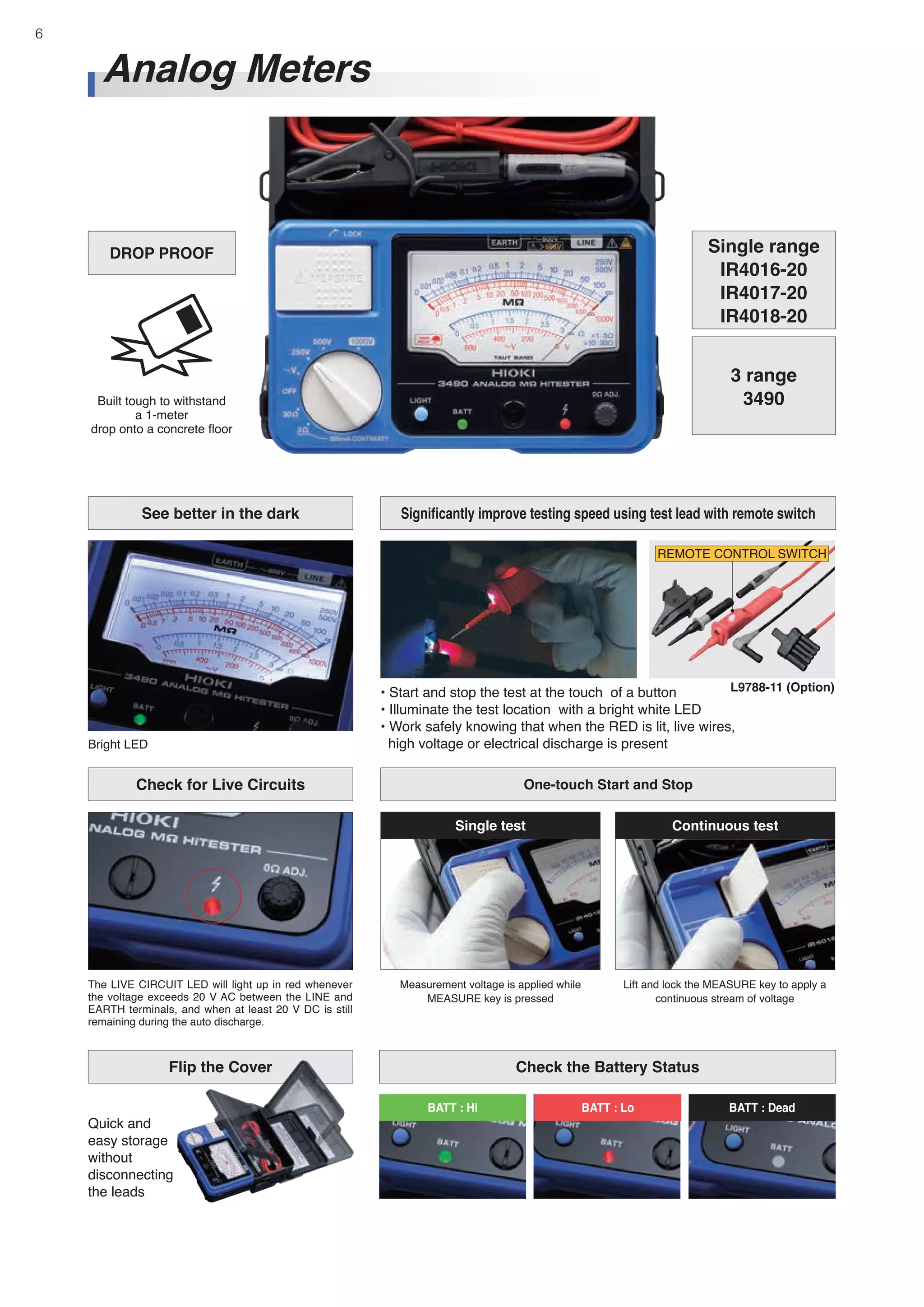 Hioki IR4056-20 Digital Insulation Resistance Tester | PDF | Consumer ...