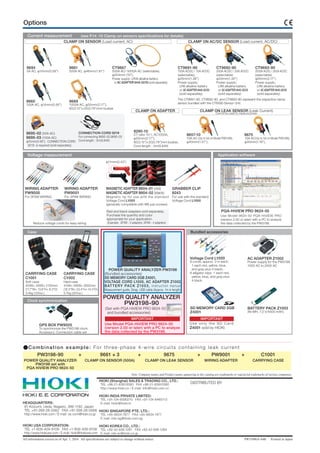 Hioki pw3198 power_quality_analyzer_datasheet | PDF