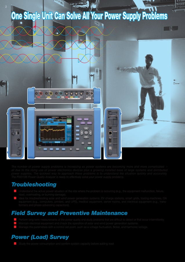 Hioki pw3198 power_quality_analyzer_datasheet | PDF