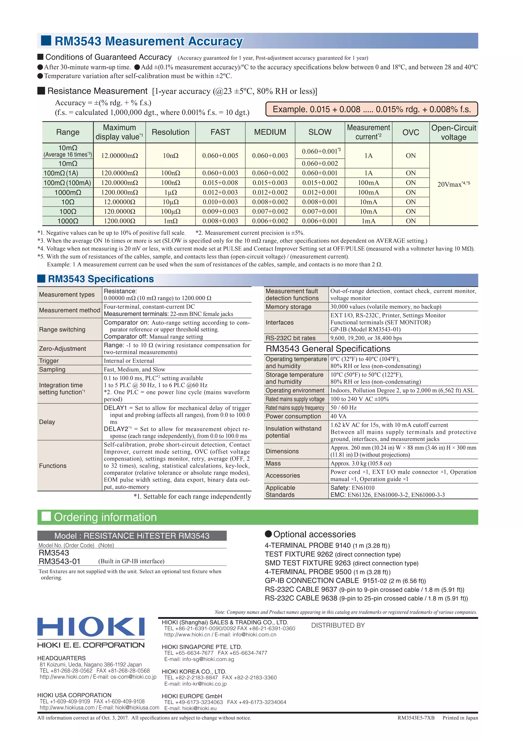 Hioki resistance meter_rm3543_e5-7xb | PDF