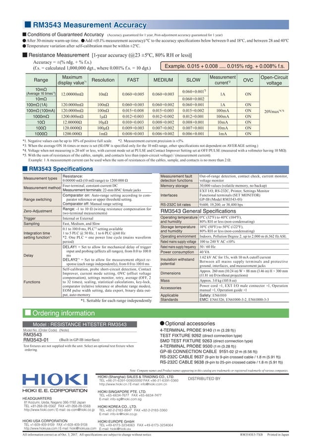 Hioki resistance meter_rm3543_e5-7xb | PDF