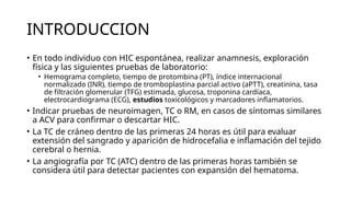 Manejo de hematoma intraparenquimatoso NN | PPTX