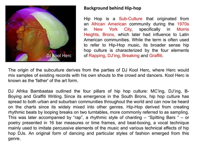 Hip hop Research | PPT