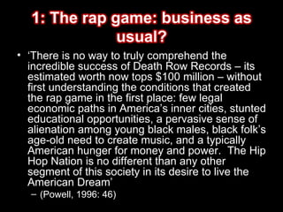 Hip Hop: playing the game | PPT