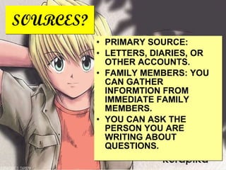 biography writing | PPT