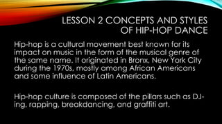 HIP-HOP-QUARTER-3-Lesson 1 LESSON FOR GRADE 10 | PPTX