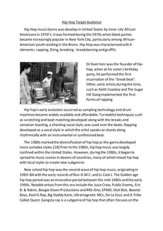 Hip hop (rapping) genre research | DOCX | Hip Hop Music | Music