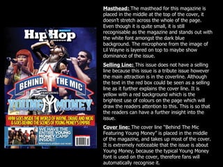 Hip-Hop Weekly Magazine Cover Analysis | PPT