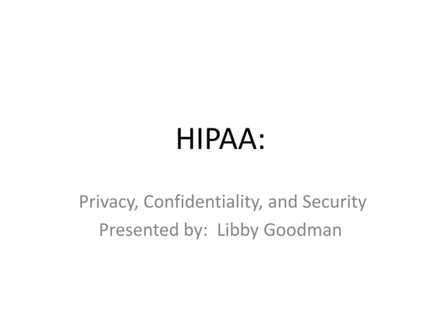 HIPAA | PPT