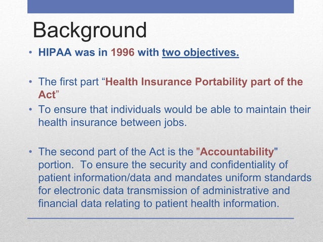 HIPAA | PPTX | Health Insurance | Insurance