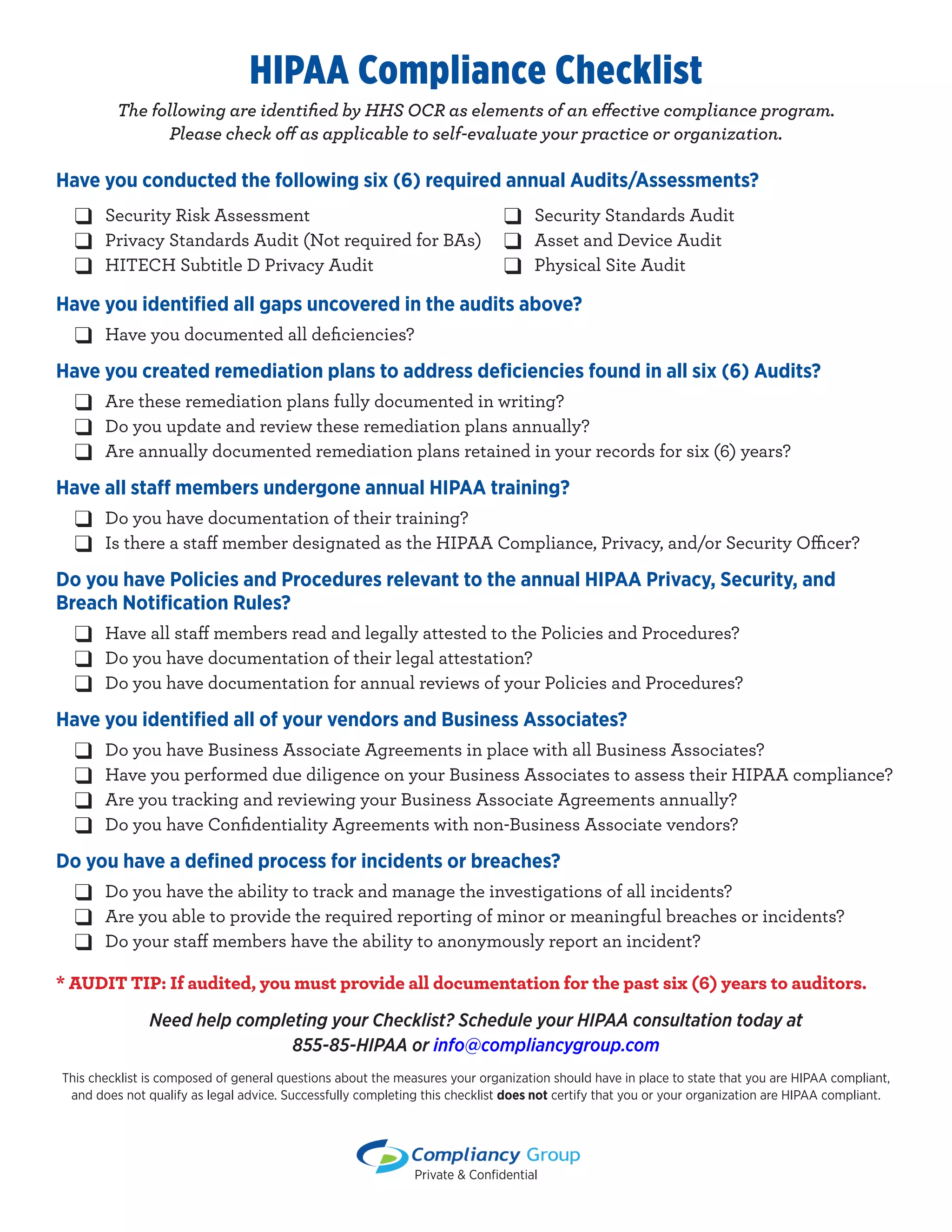 Hipaa journal-hipaa-compliance-checklist | PDF | Health Insurance ...