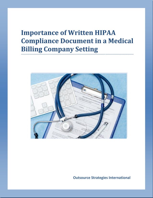 Importance of Written HIPAA Compliance Document in a Medical Billing ...