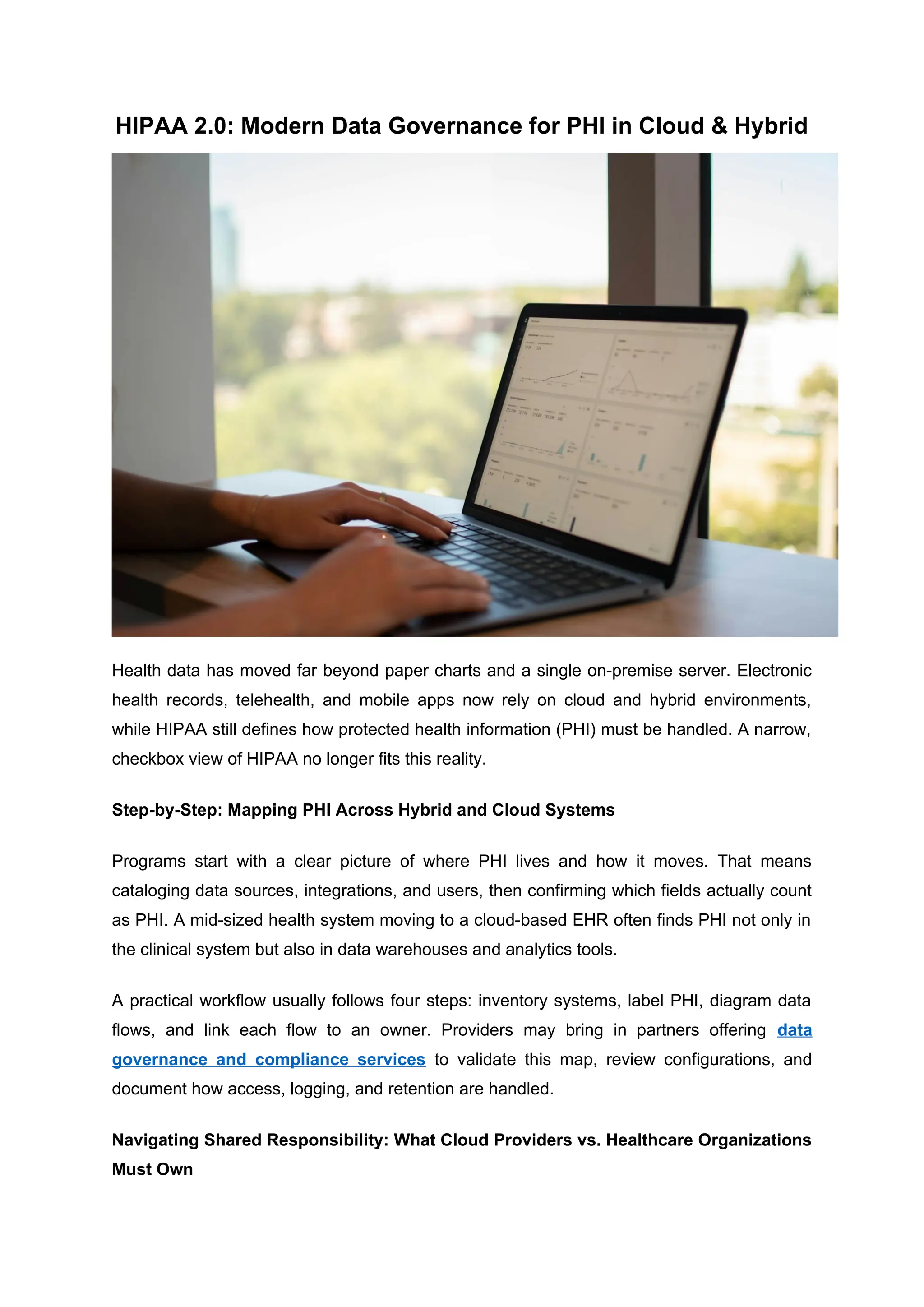 HIPAA 2.0: Modern Data Governance for PHI in Cloud & Hybrid | DOC