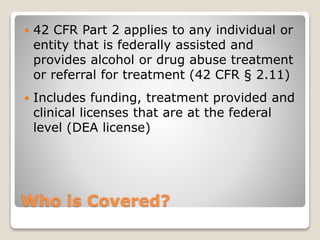 Hipaa 42 cfr review | PPTX | Health Insurance | Insurance