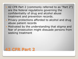 Hipaa 42 cfr review | PPTX | Health Insurance | Insurance