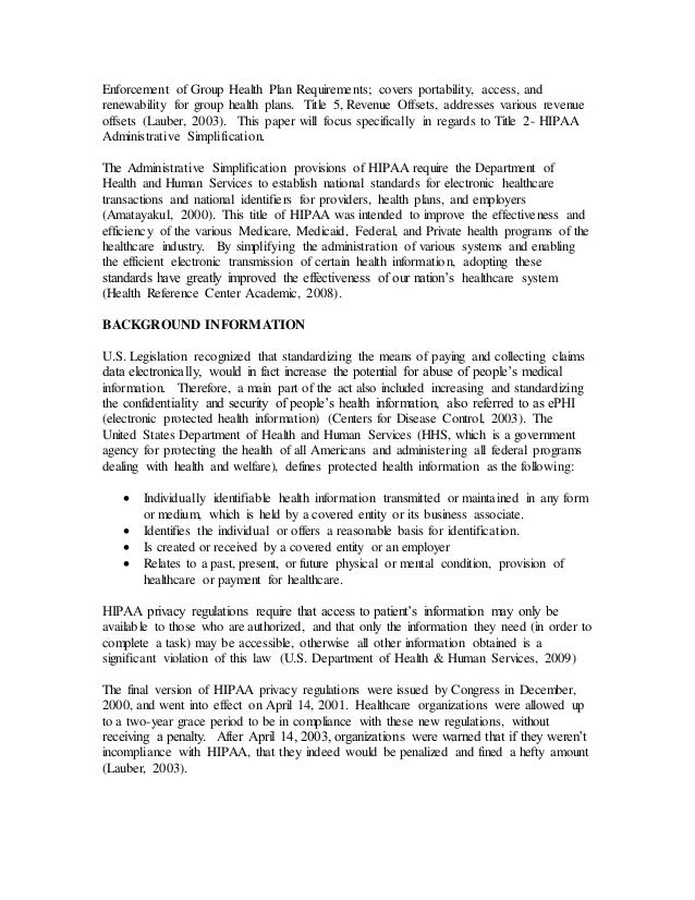 HIPAA's Title II- Administrative Simplification Rules: The Three Basi…