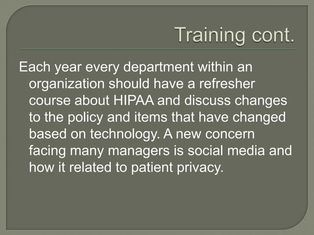 Hipaa and confidentiality | PPT