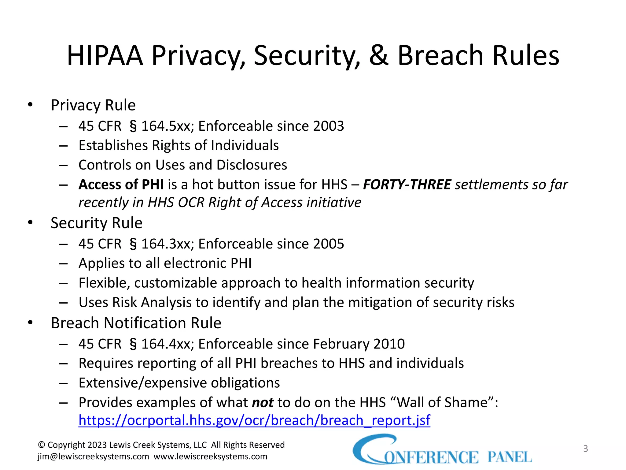 Safeguarding Personal Health Information: HIPAA Rules on De ...