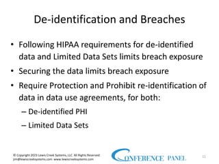 Safeguarding Personal Health Information: HIPAA Rules on De ...