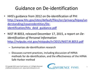 Safeguarding Personal Health Information: HIPAA Rules on De ...