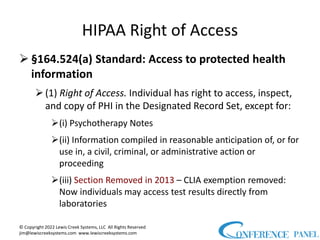 HIPAA and Patient Access of Information - New Rules and Guidelines | PPT