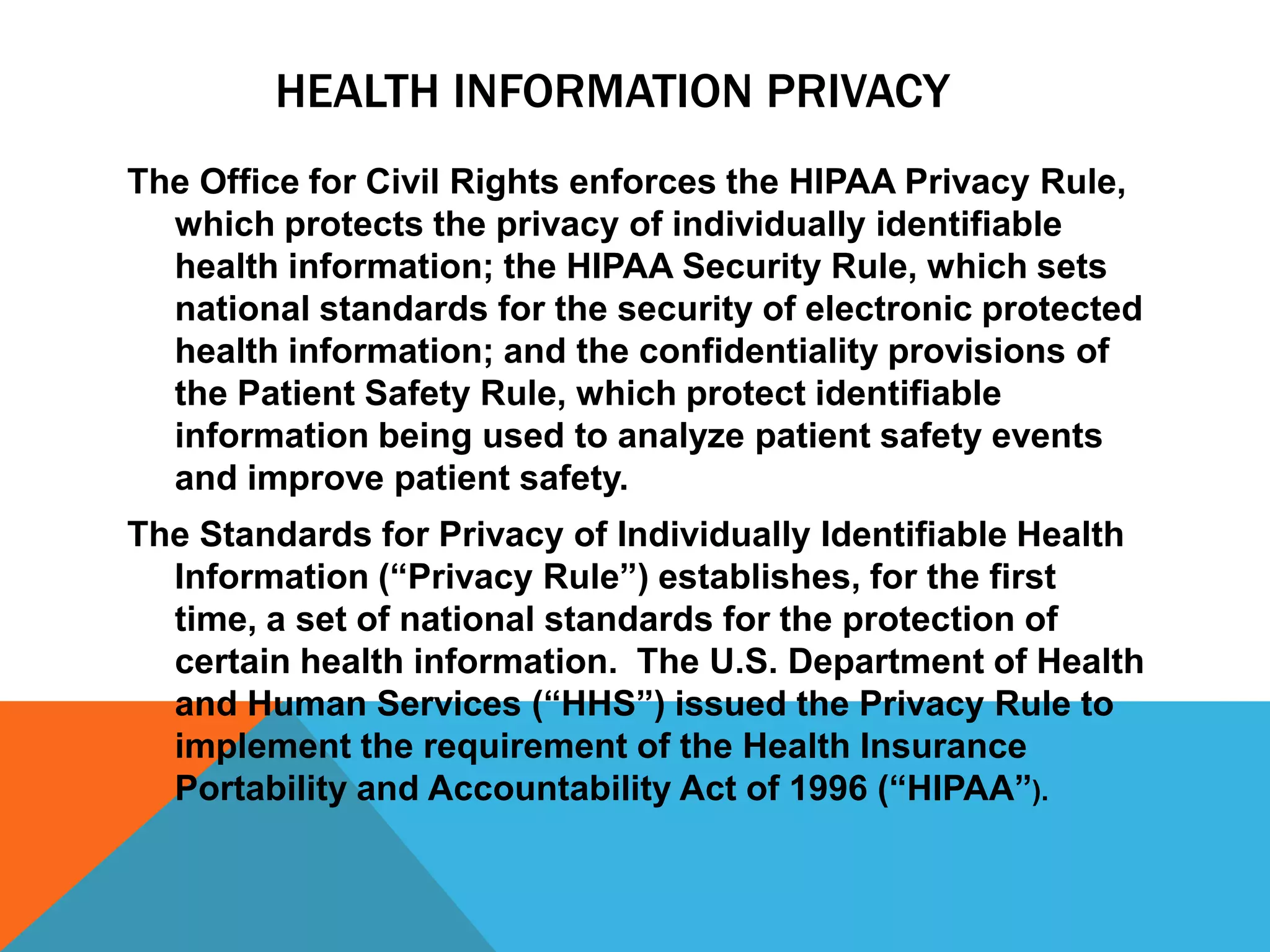 Hipaa and patient medical record confidentiality | PPTX | Health ...