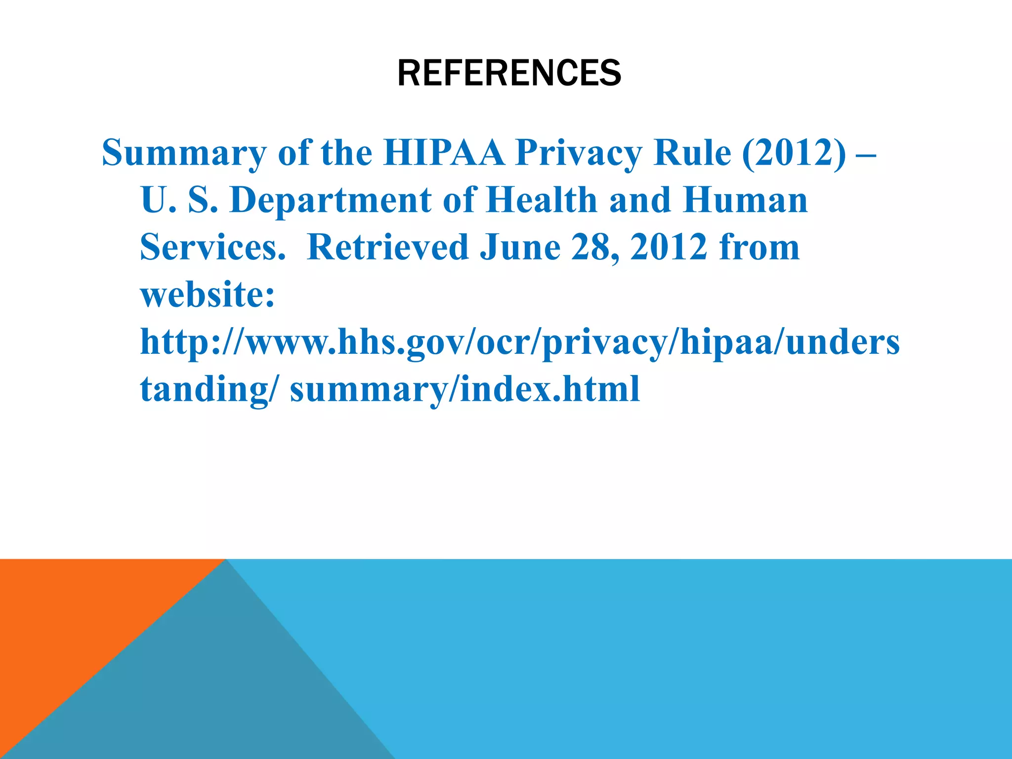 Hipaa and patient medical record confidentiality | PPTX | Health ...