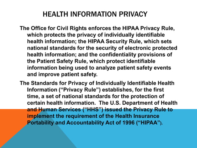 Hipaa and patient medical record confidentiality | PPT