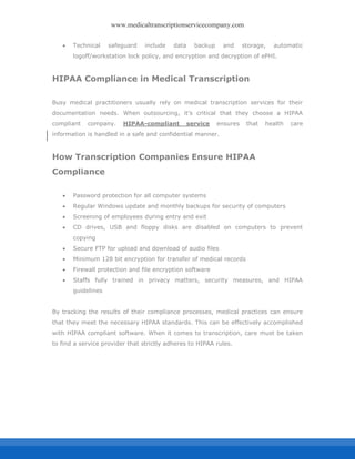 HIPAA Compliance Checklist for Medical Practices | PDF