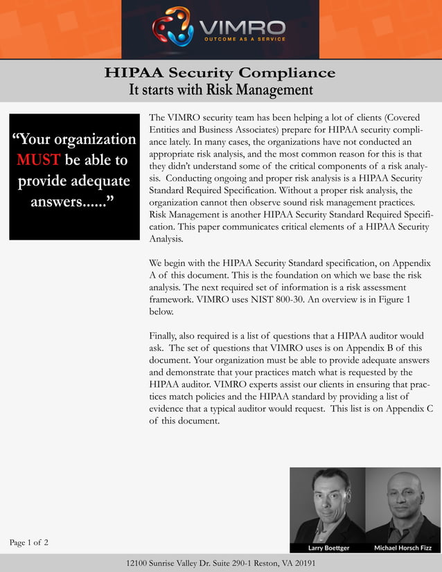 HIPAA and HITECH Compliance Guide | PDF