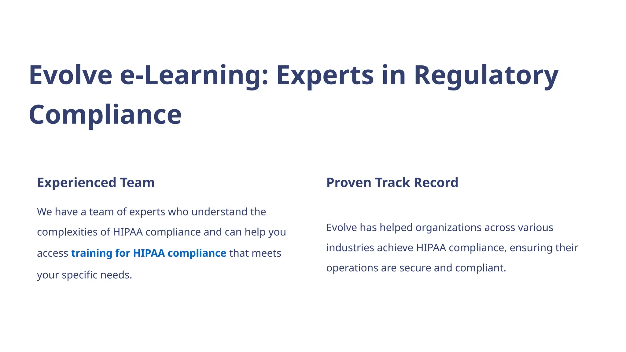 HIPAA Compliance Training with Evolve e-Learning | PPT